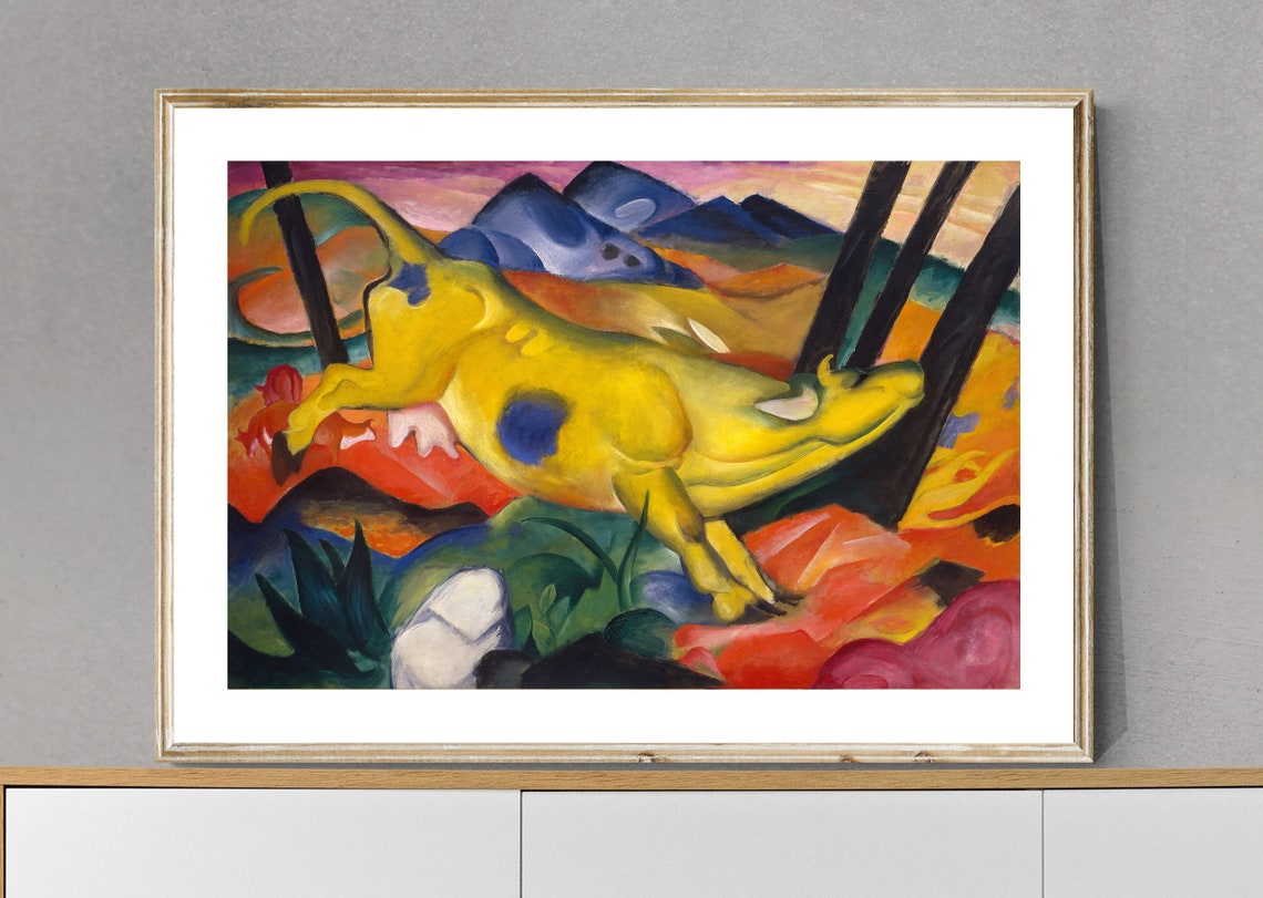 Franz Marc Yellow Cow Fine Art Print - Expressionist Wall Decor - Etsy