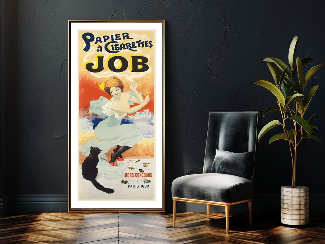 Papier à Cigarettes Job Vintage Poster by Georges Meunier - Retro Job ...