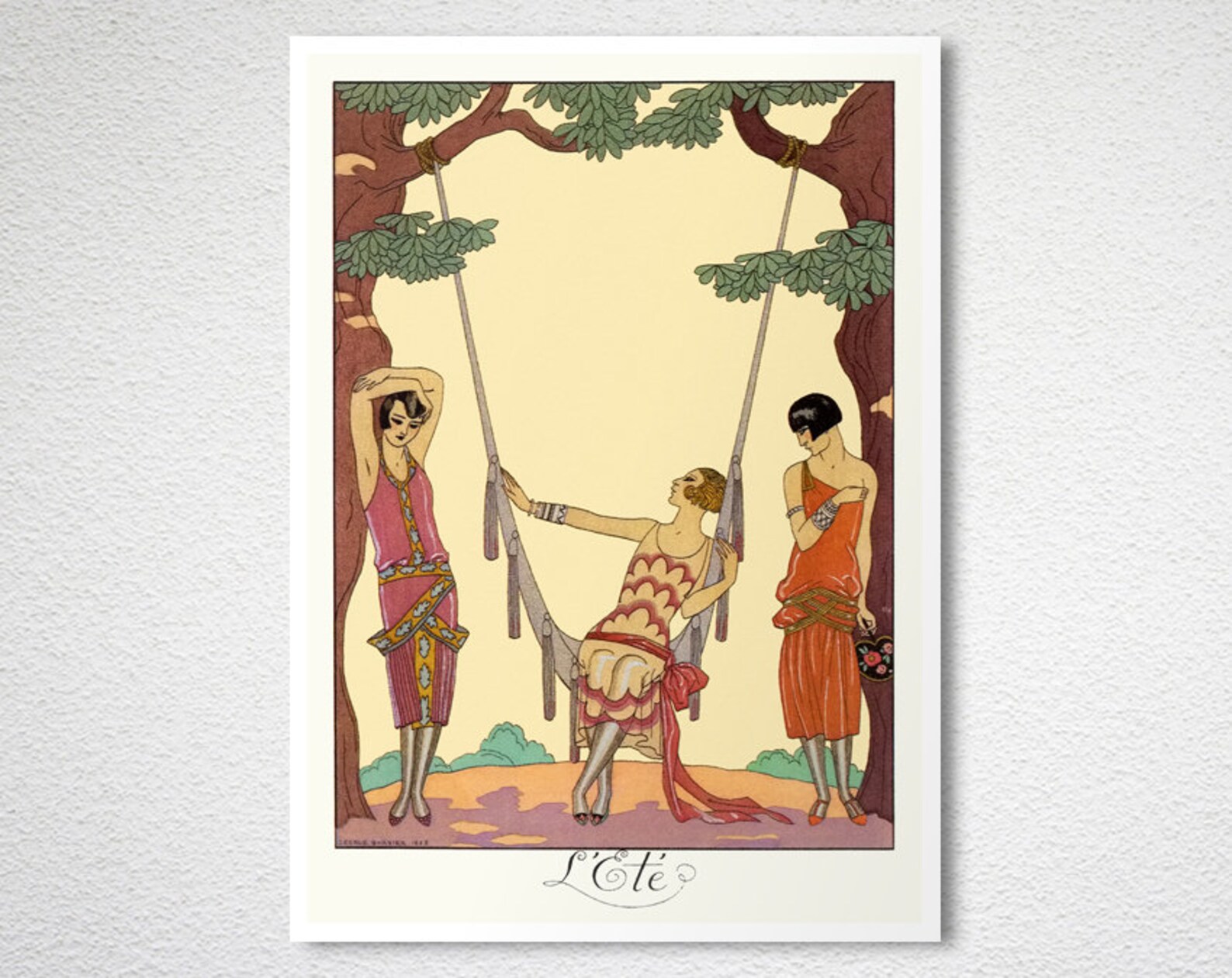 L'ete by George Barbier Fine Art Print Vintage Poster - Etsy