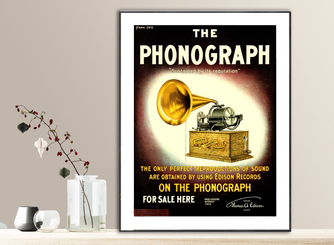 Vintage the Phonograph Advertisement Art Print - Reproduction of a ...