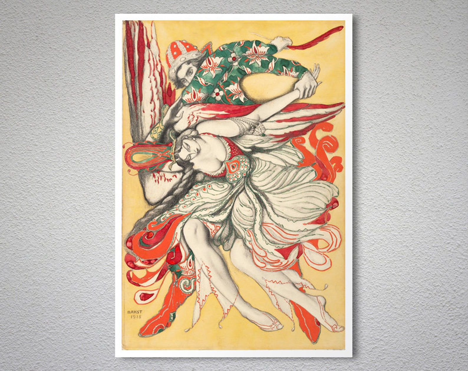 Firebird by Leon Bakst Fine Art Print Modern Artwork | Etsy