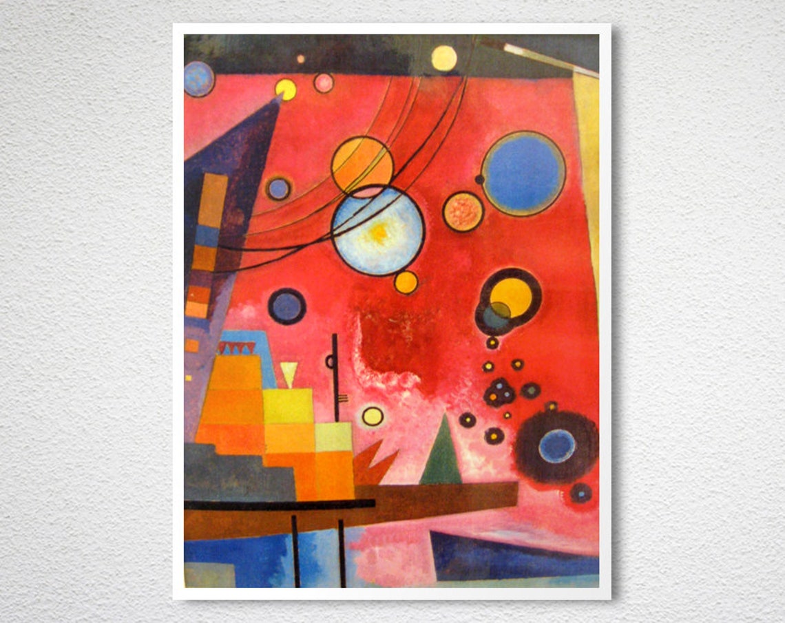 Heavy Red by Wassily Kandinsky Fine Art Print Modern Artwork - Etsy