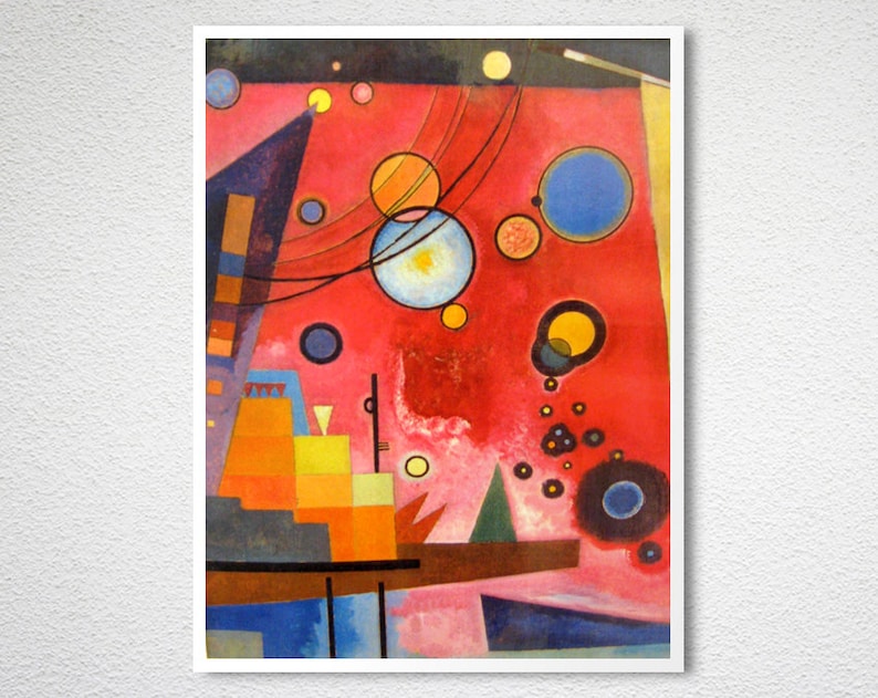Heavy Red by Wassily Kandinsky Fine Art Print Modern Artwork - Etsy