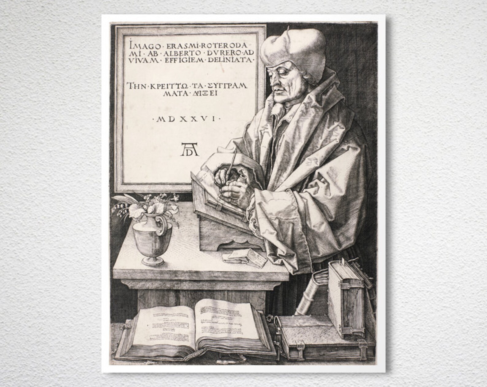 Erasmus Rotterdam by Albrecht Durer Fine Art Print Black & - Etsy