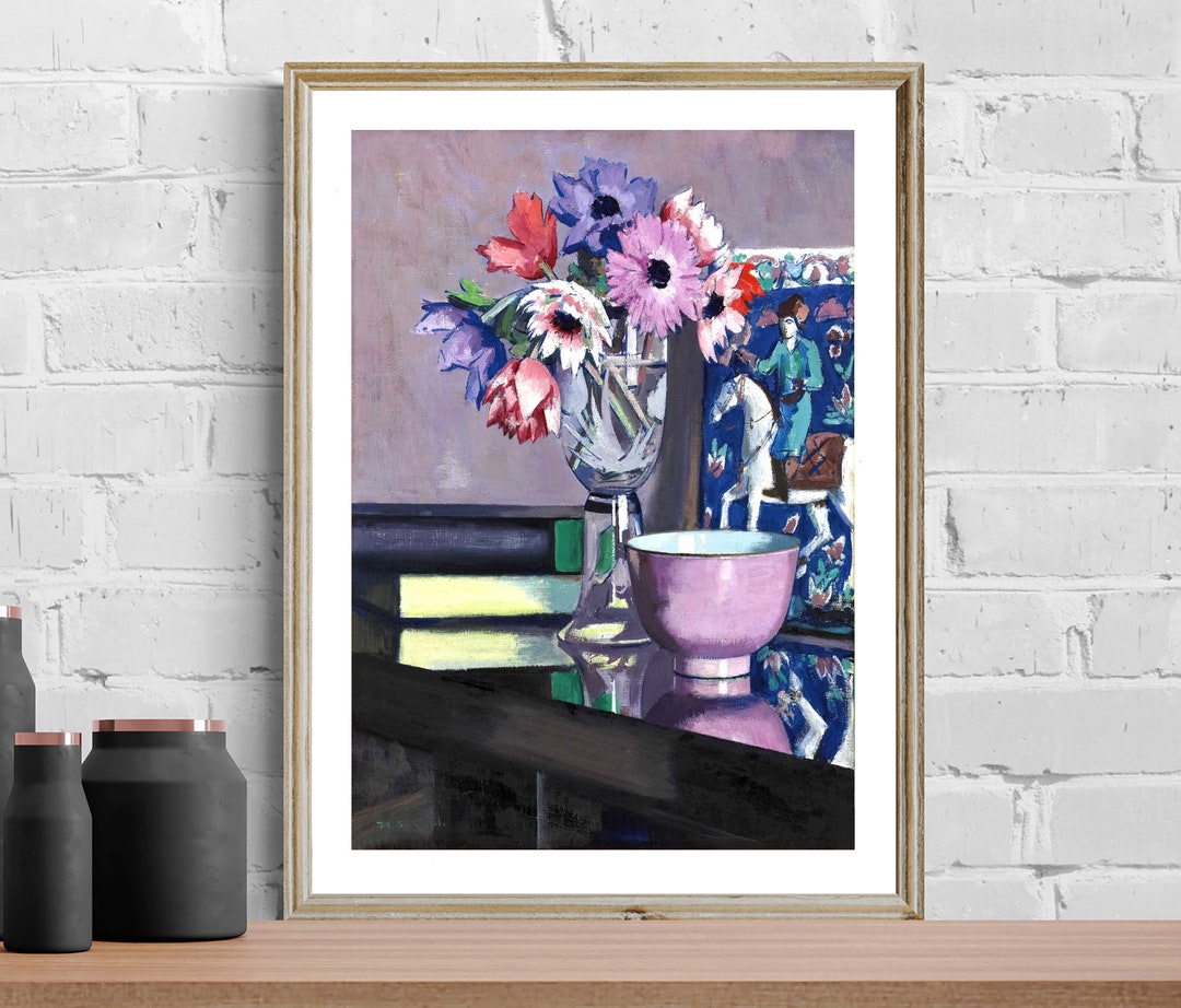 Anemones Still Life Art Print by Cadell - Fine Art Reproduction - Etsy