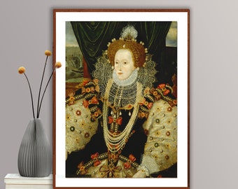 George Gower the Armada Portrait Queen Elizabeth I Print Poster - Etsy