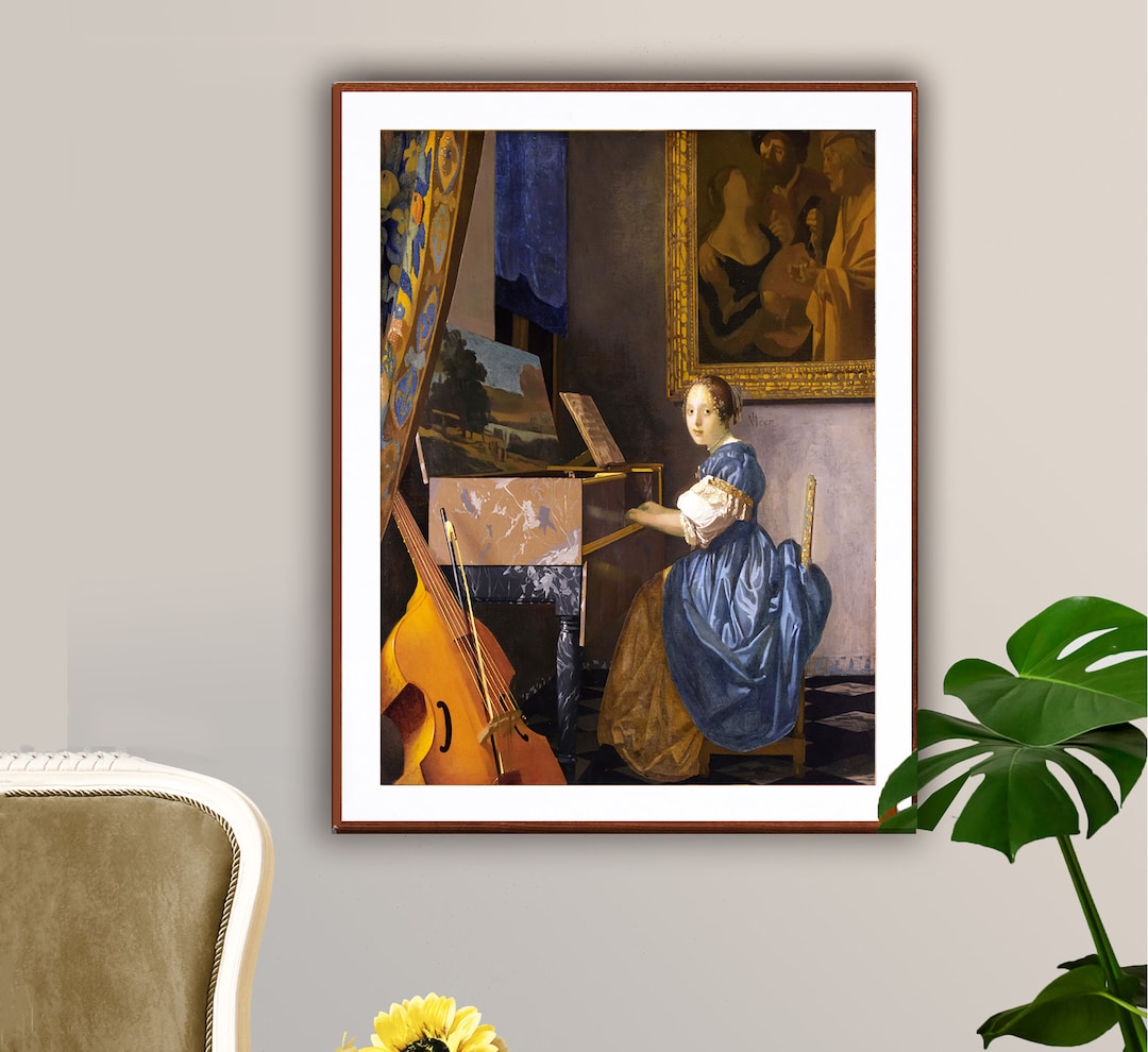 A Young Lady Seated at a Virginal by Johannes Vermeer Fine Art Print ...