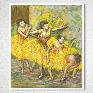 Edgar Degas 'four Dancers' Art Print: Impressionist Ballet Painting - Etsy