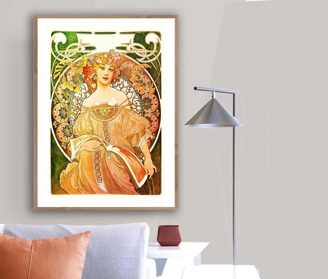 Reverie day Dream by Alphonse Mucha Fine Art Print Poster Paper or ...
