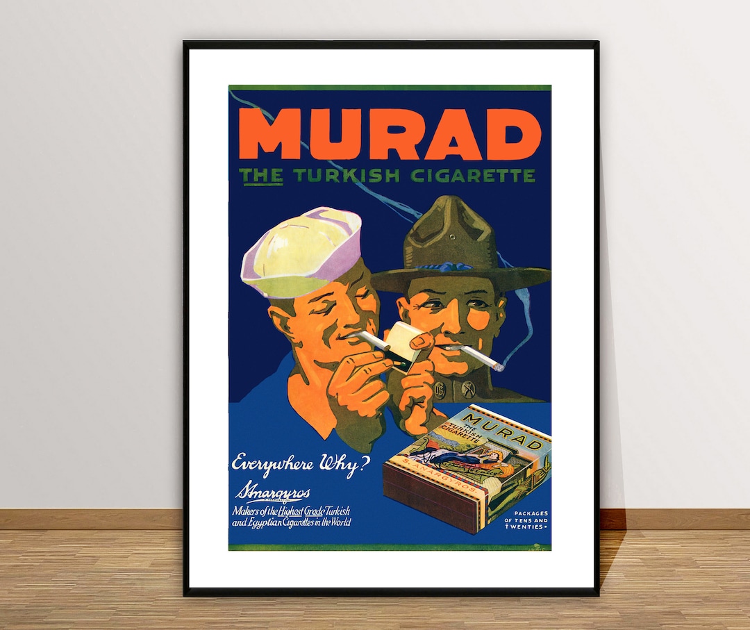 Murad, the Turkish Cigarette Vintage Poster - Poster Paper or Canvas ...