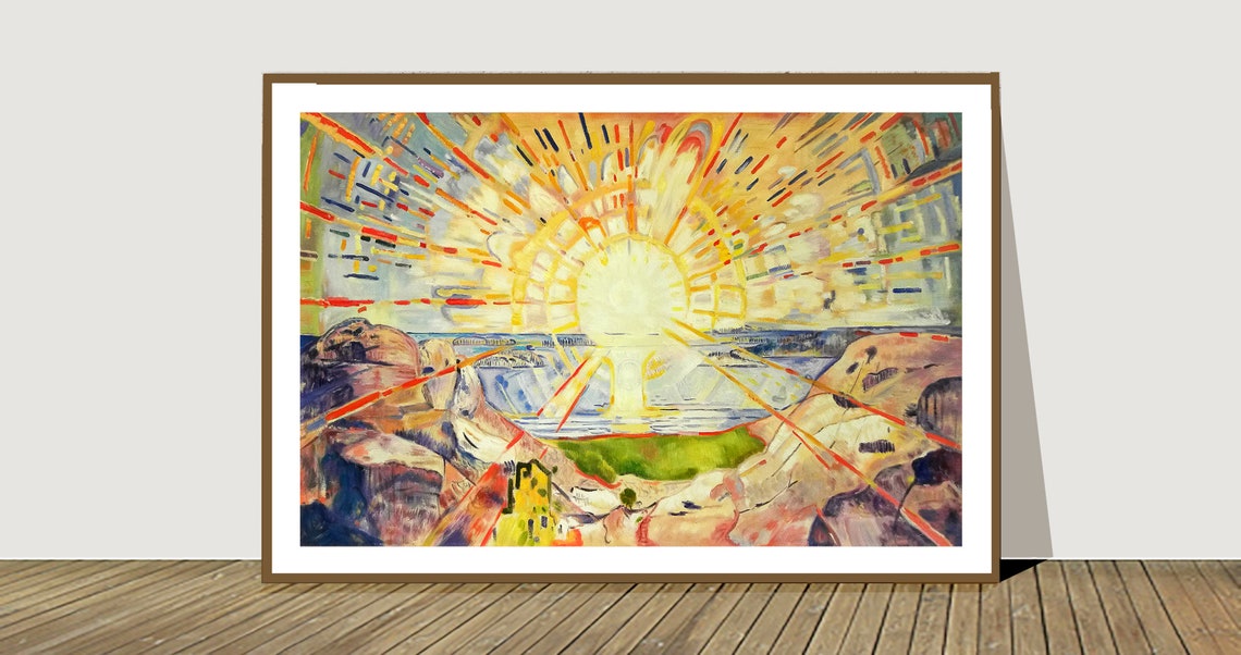 The Sun by Edvard Munch Fine Art Print Poster Paper or - Etsy