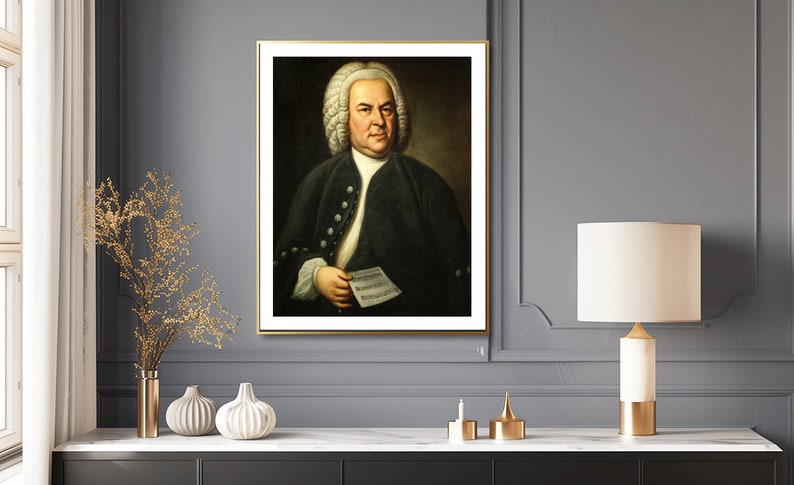 Bach Portrait Art Print: Classical Music Artwork - Etsy