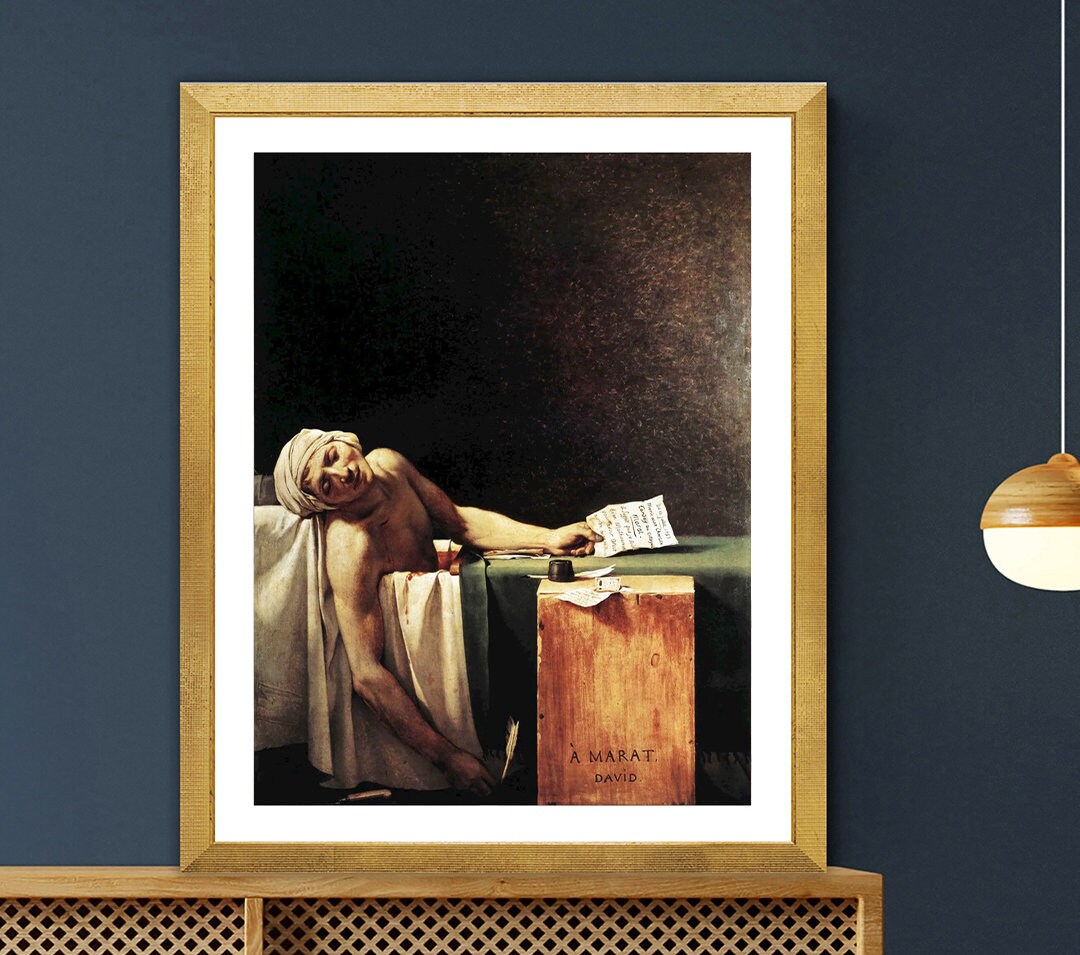 The Death of Marat by Jacques Louis David Fine Art Print - Figurative ...