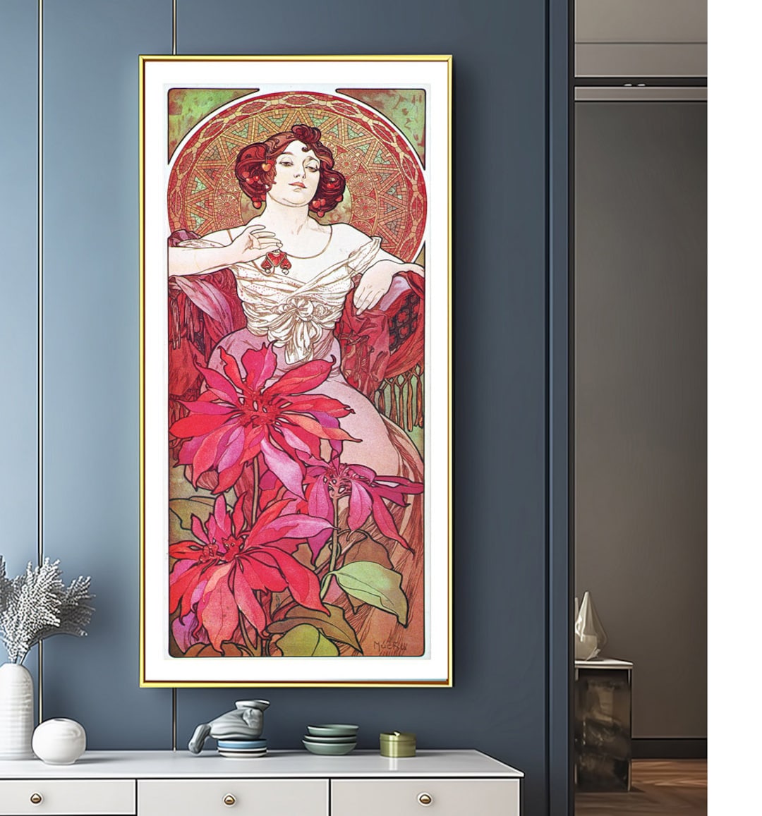 Alphonse Mucha Precious Stones, Ruby Art Nouveau Fine Art Print - Etsy