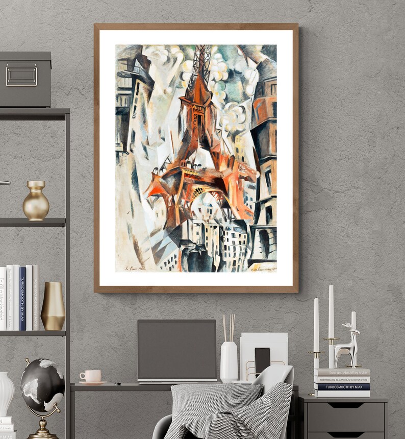 Eiffel Tower Art Print by Robert Delaunay: Cubist Orphist Wall Decor - Etsy