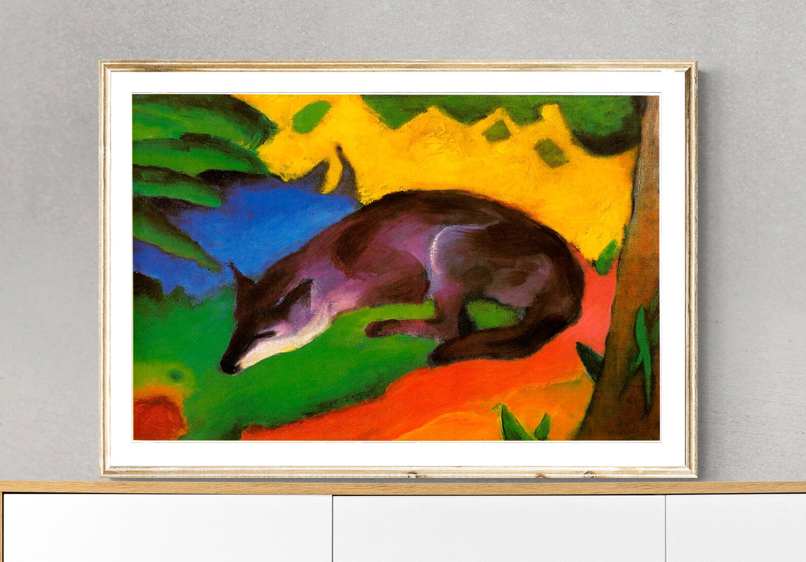 Blue Black Fox by Franz Marc Fine Art Print Expressionist - Etsy