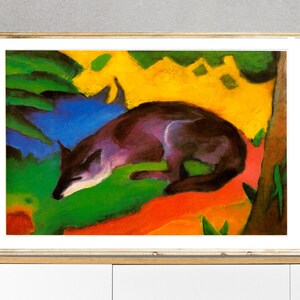 Blue Black Fox by Franz Marc, Fine Art Print, Expressionist Wall Art ...