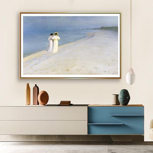 Summer Evening on Skagen's Beach by Peder Severin Kroyer Fine Art Print ...