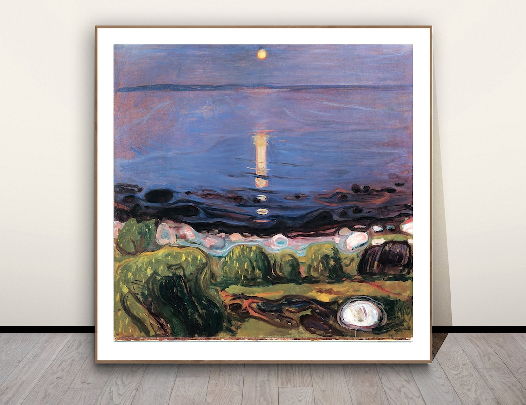 Summer Night by the Beach by Edvard Munch Fine Art Print - Munch ...