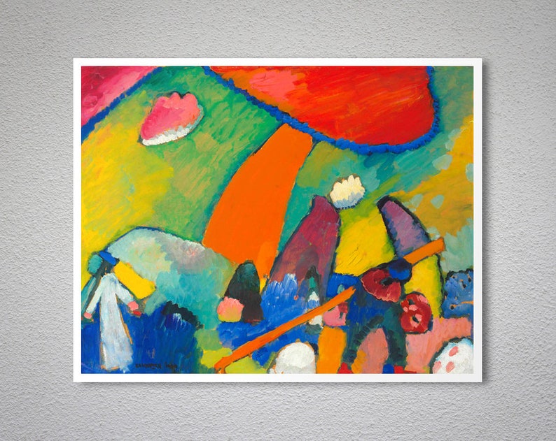Kandinsky Beach Print: Strandszene Fine Art, Colorful Wall Decor - Etsy
