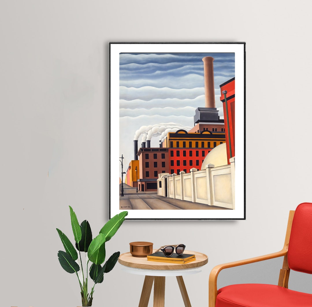 George Copeland Ault Print: Stacks up Avenue at Street, Fine Art Poster ...