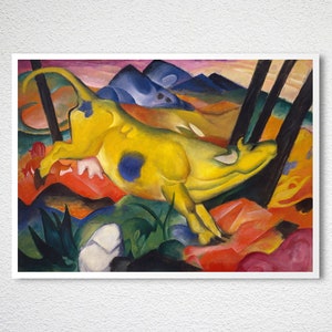 Franz Marc Yellow Cow Fine Art Print - Expressionist Wall Decor - Etsy