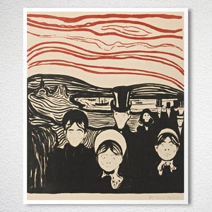 Angst by Edvard Munch, Fine Art Print, Expressionist Art, Symbolist ...