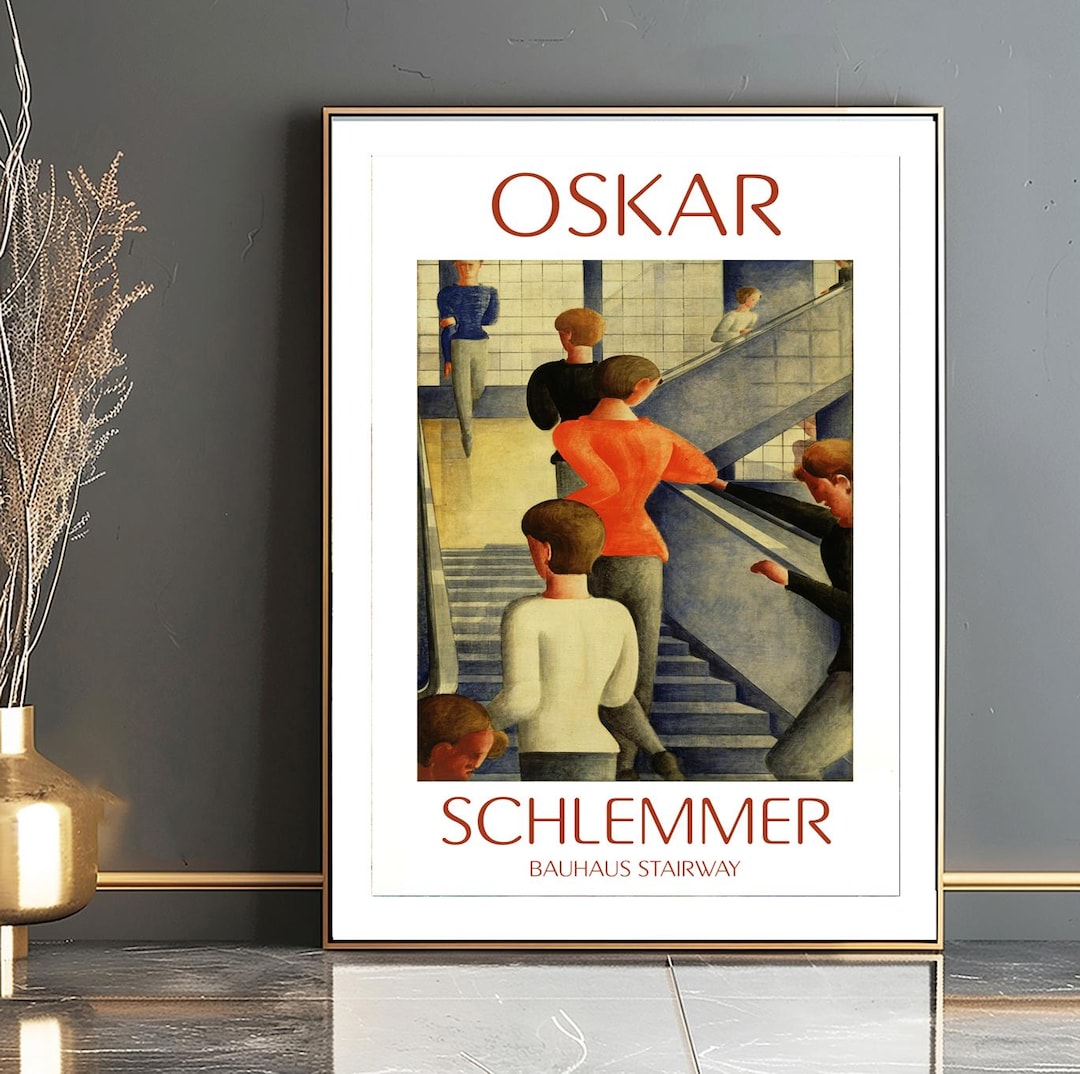 Bauhaus Stairway by Oskar Schlemmer Fine Art Print - Bauhaus Art/ Gift ...