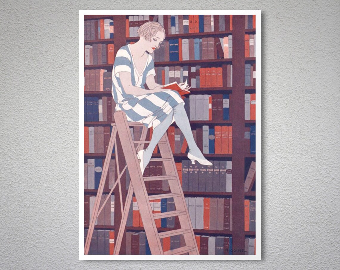 Blue Stocking by Reginald Higgins Fine Art Print - Etsy