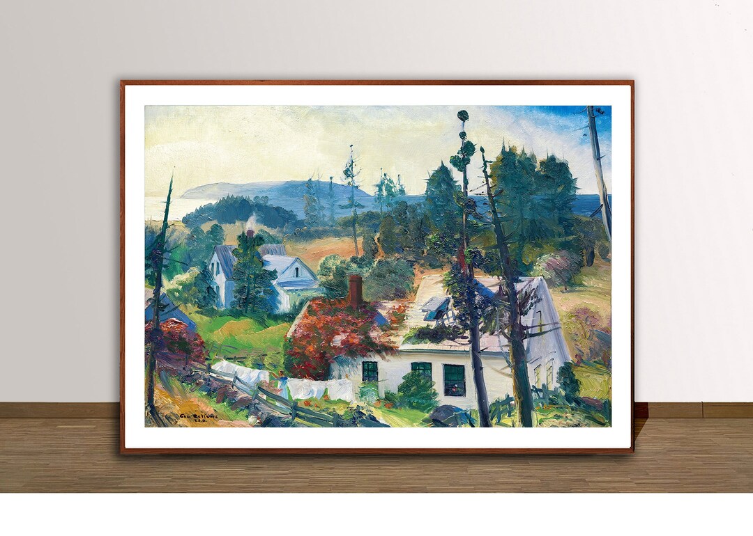 George Bellows Art Print: Maine Island Landscape, the Red Vine - Etsy