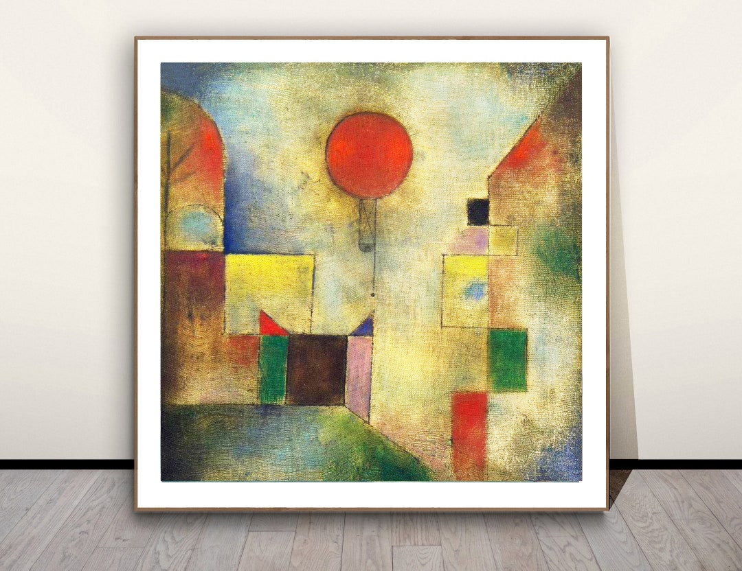 Abstract Red Balloon by Paul Klee Fine Art Print - Modern Painting ...