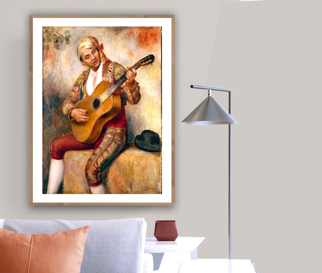 The Spanish Guitarist by Pierre Auguste Renoir Fine Art Print - Poster ...