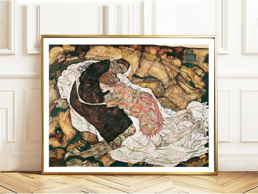 Egon Schiele Kunstdruck 'Der Tod und das Mädchen' Fine Art Print ...