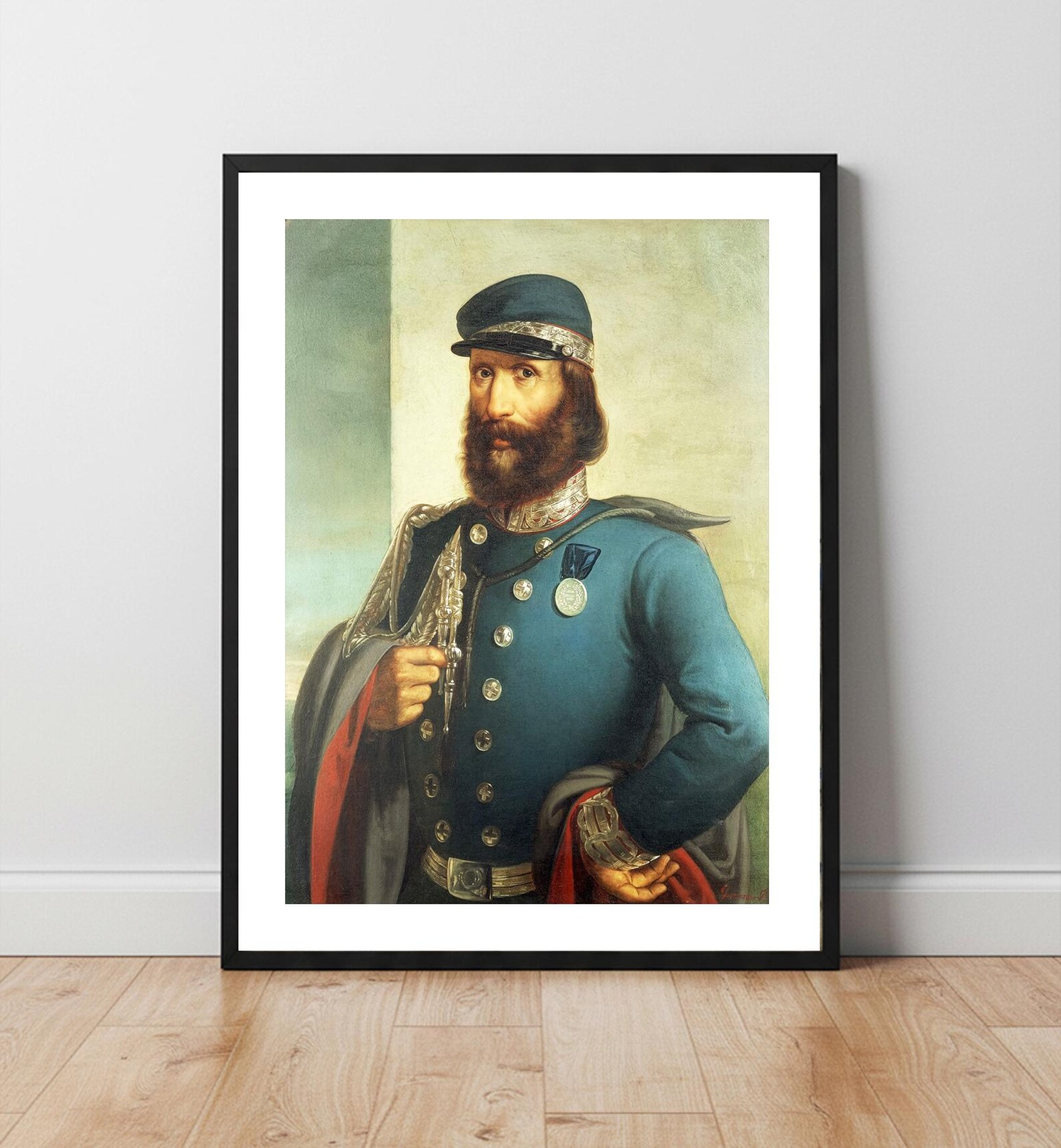 Portrait of Giuseppe Garibaldi by Gerolamo Induno Art Print - - Etsy
