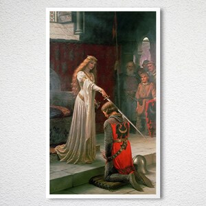 The Accolade by Edmund Blair Leighton, Fine Art Poster, Classical Wall ...