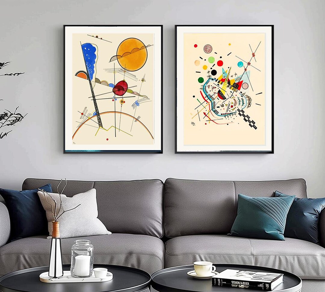Wassily Kandinsky Collections Abstract Set of 2 (growth, to the Sea and ...