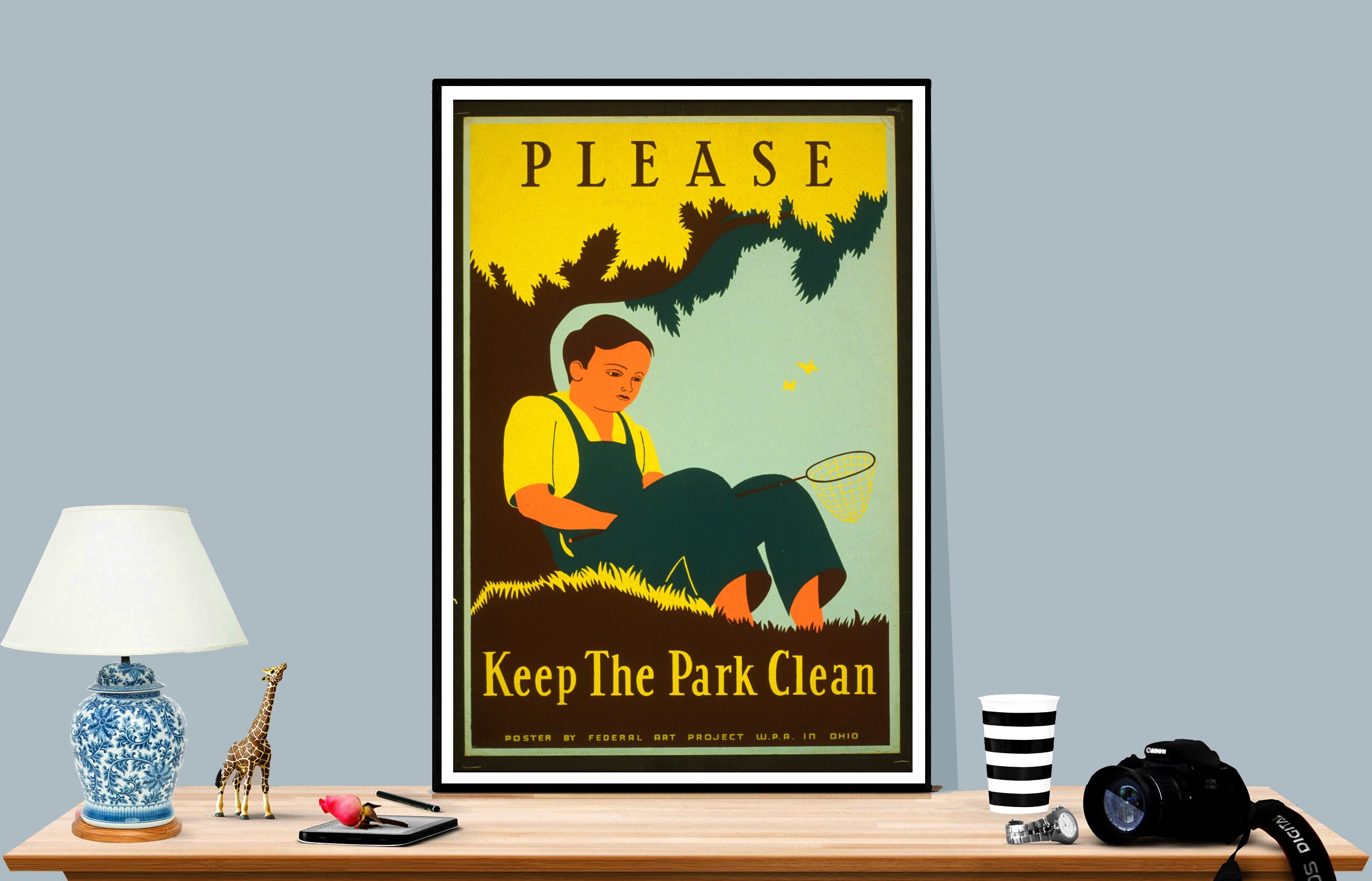 Please Keep the Park Clean Vintage Typographic Poster Poster | Etsy