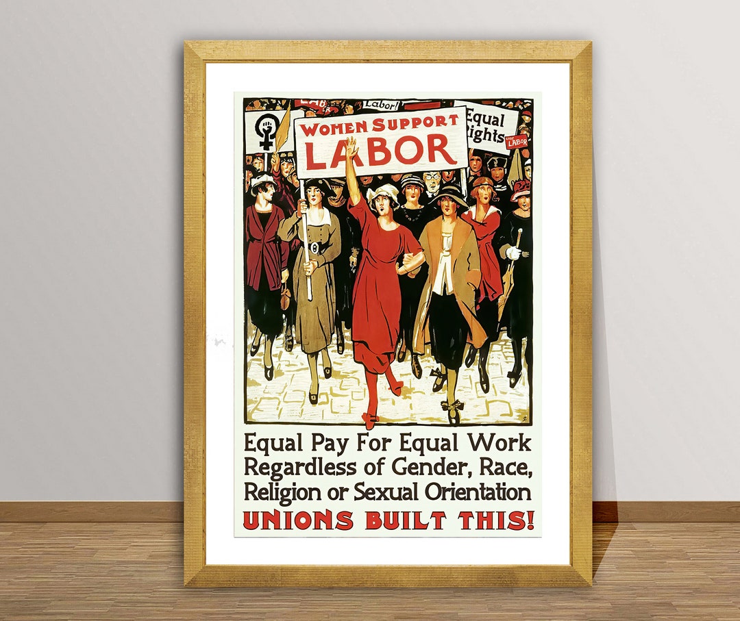 Woman Support Labor, Union Built This Vintage Motivational Poster ...