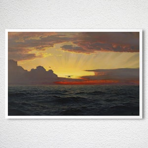 A Dawn Flight by Frederick Judd Waugh, Fine Art Poster, Seascape ...