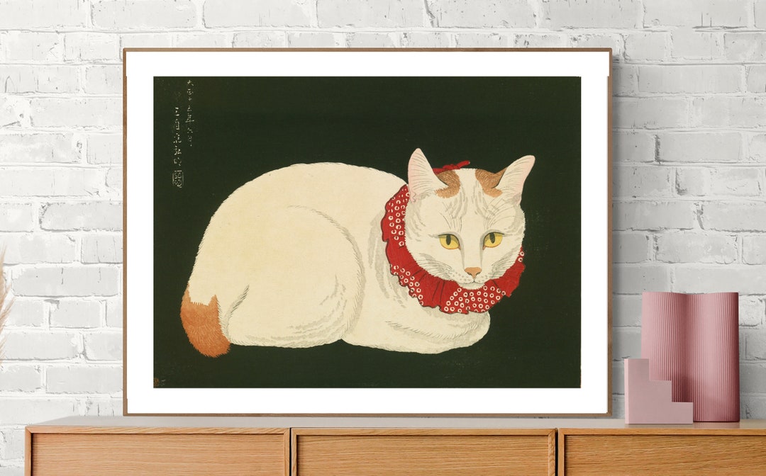 Shironeko Vintage Japanese Poster by Takahashi Hiroaki - Japanese Art ...