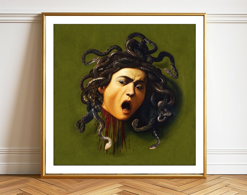 Caravaggio Medusa Print: Mythological Fine Art Wall Decor - Etsy