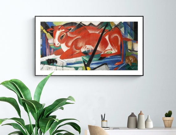 The World Cow by Franz Marc Fine Art Print Poster Paper | Etsy