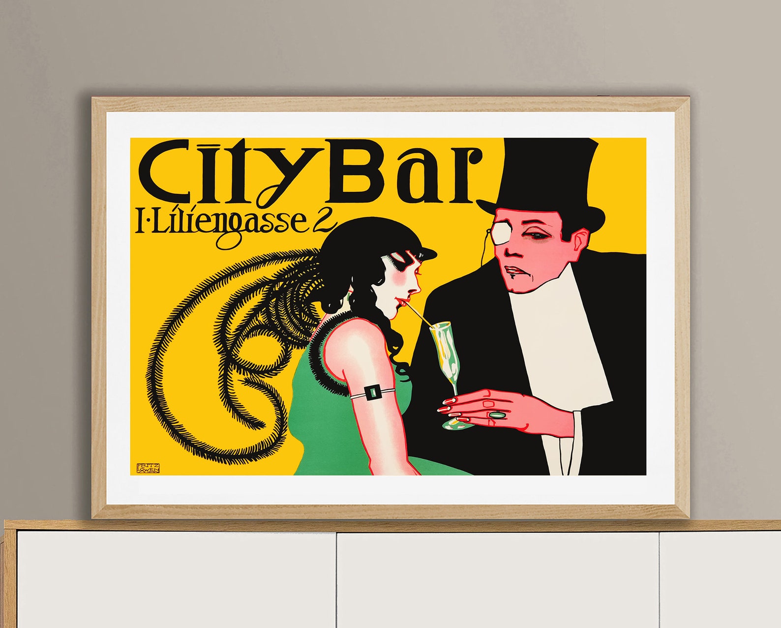 City Bar, Austria, Vintage Poster, Entertainment Print, Food & Drink ...