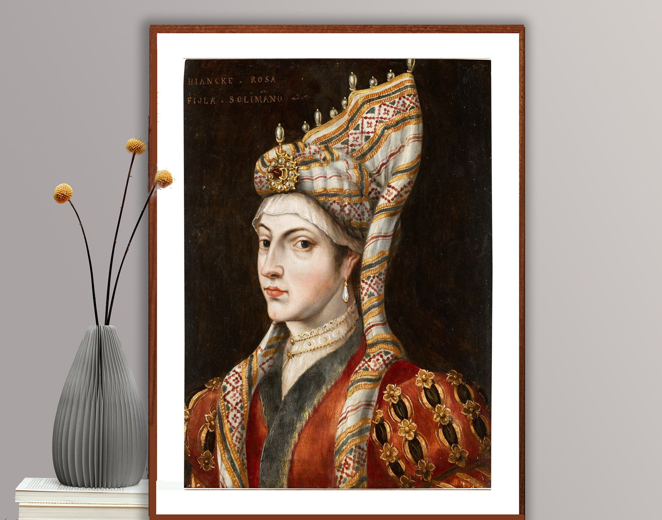 Hurrem Sultan Art Print Ottoman Portrait Orientalist Decor Etsy