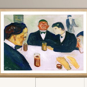 Edvard Munch 'the Drinkers' Fine Art Print - Expressionist Wall Decor ...