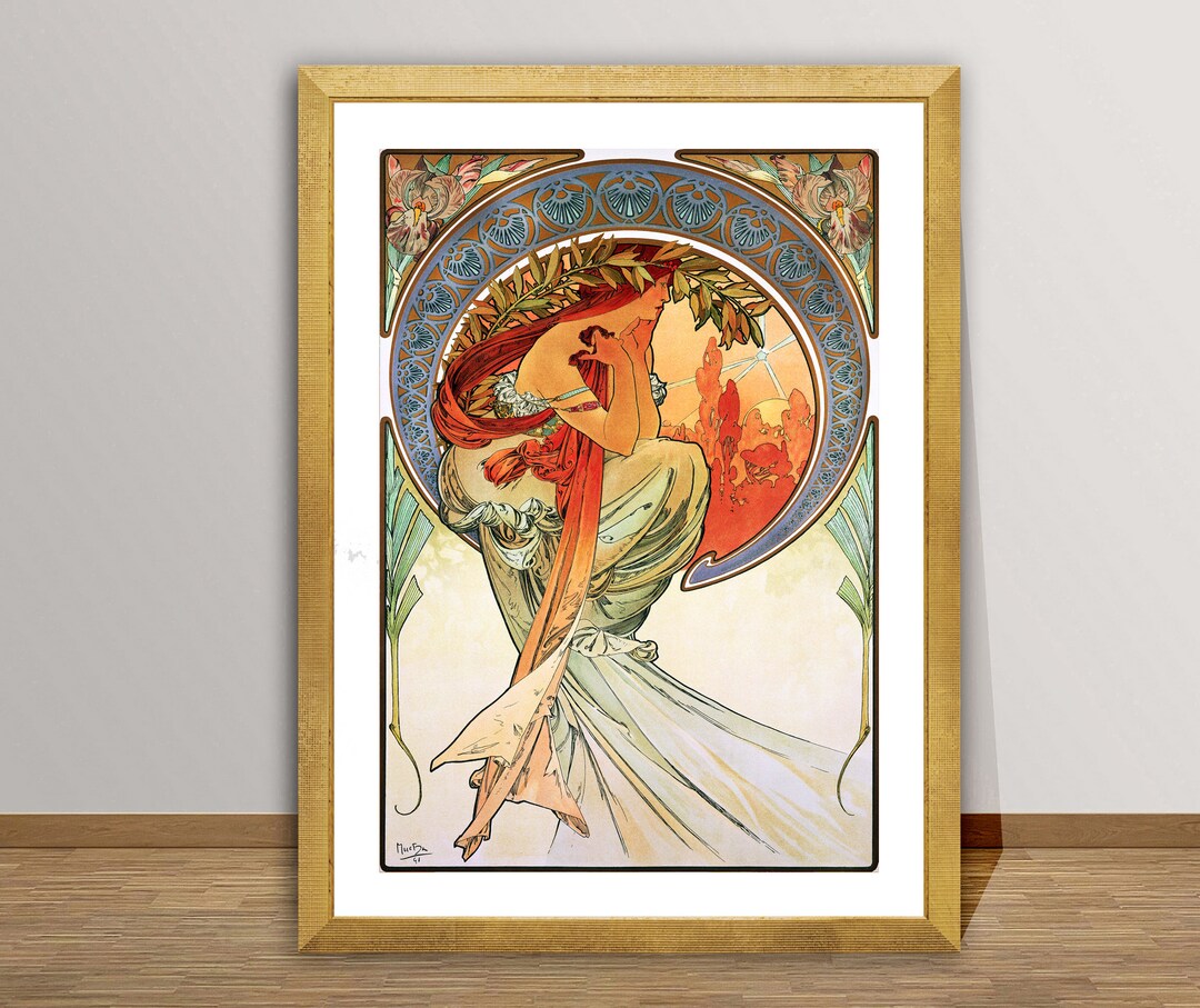The Art Series, Poetry by Alphonse Mucha Fine Art Print - Poetry Poster ...