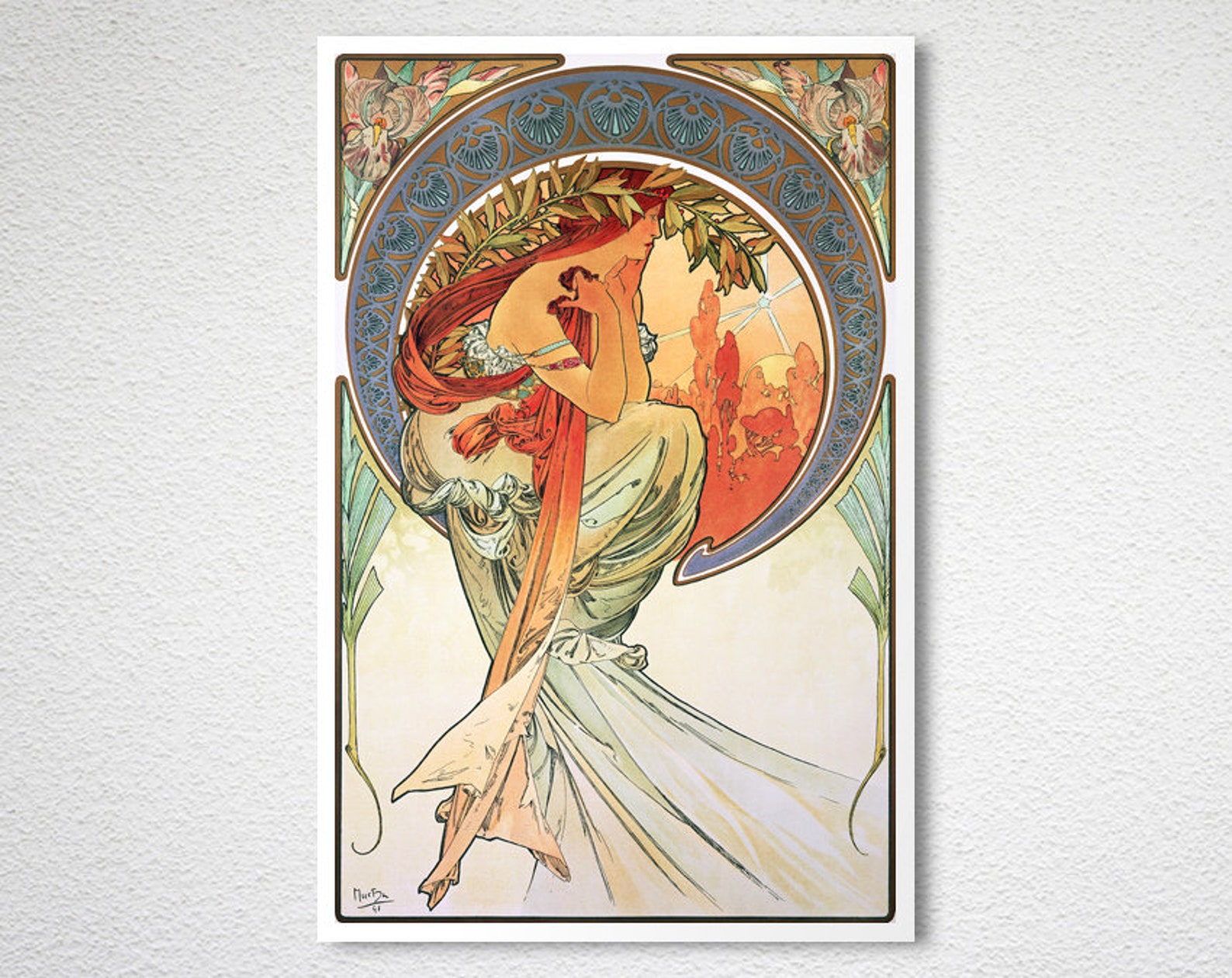 The Art Series Poetry by Alphonse Mucha Fine Art Print | Etsy