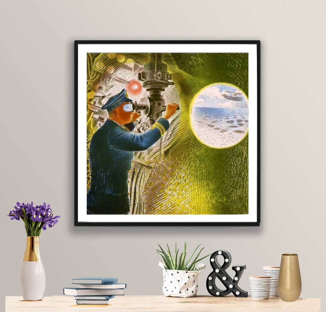 Submarine Commander Looking Through a Periscope by Eric | Etsy