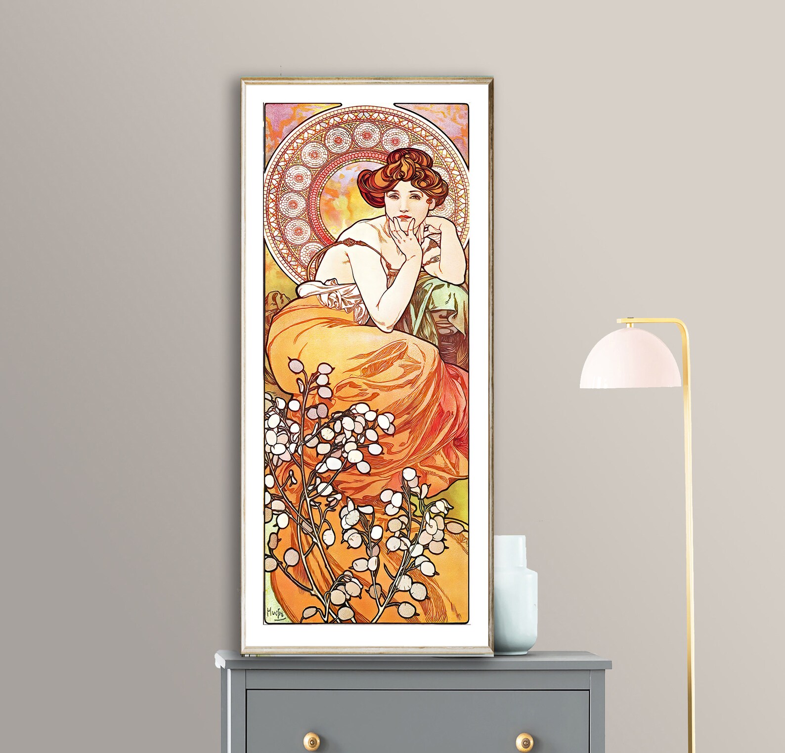 The Precious Stones Topaz by Alphonse Mucha Fine Art Print - Etsy