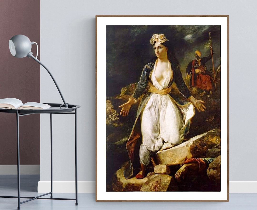 Greece on the Ruins of Missolonghi Art Print: Eugene Delacroix, Wall ...